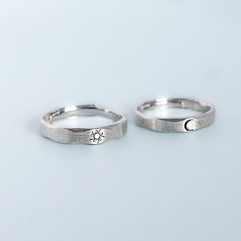925 Silver Couple Rings - Etsy