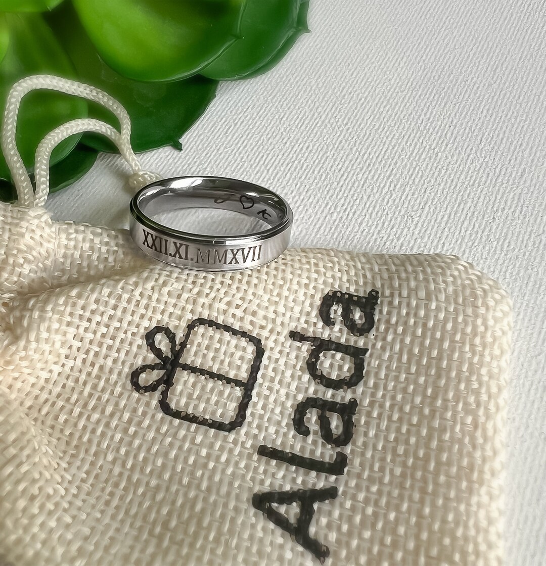 Plain Flat Rings, Engraved Rings, Customized Rings, Personalization ...