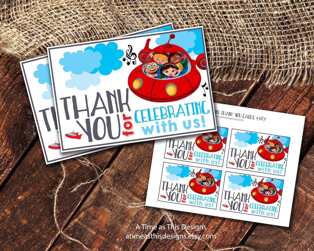 LITTLE EINSTEINS Thank You Cards | Instant Download | 4.4x3" Card - Etsy