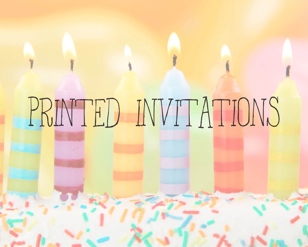 PRINTED PARTY INVITATIONS - Etsy