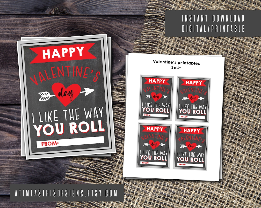 VALENTINE'S CARD - I Like the Way You Roll - Etsy