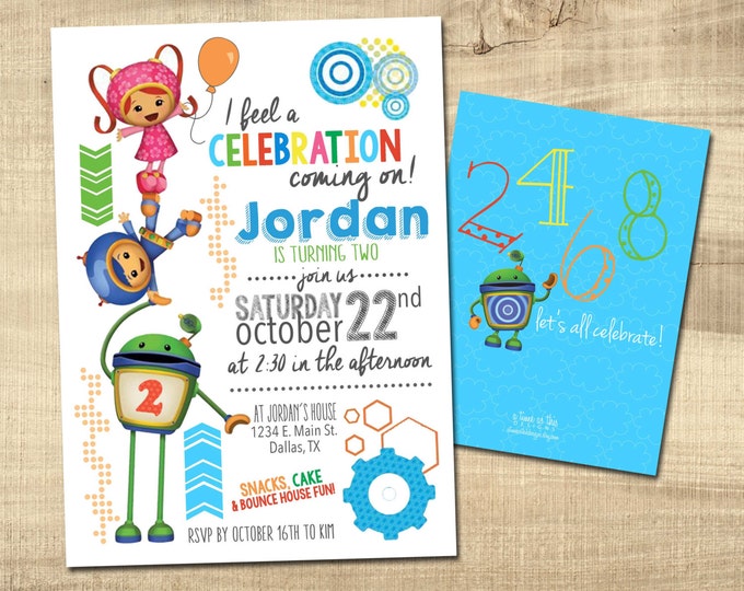 TEAM UMIZOOMI BIRTHDAY Invitations | Umizoomi Invites | Umizoomi ...