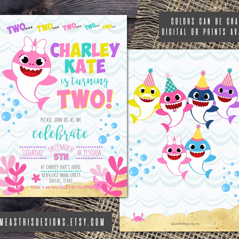 Baby Shark Invitation - Etsy