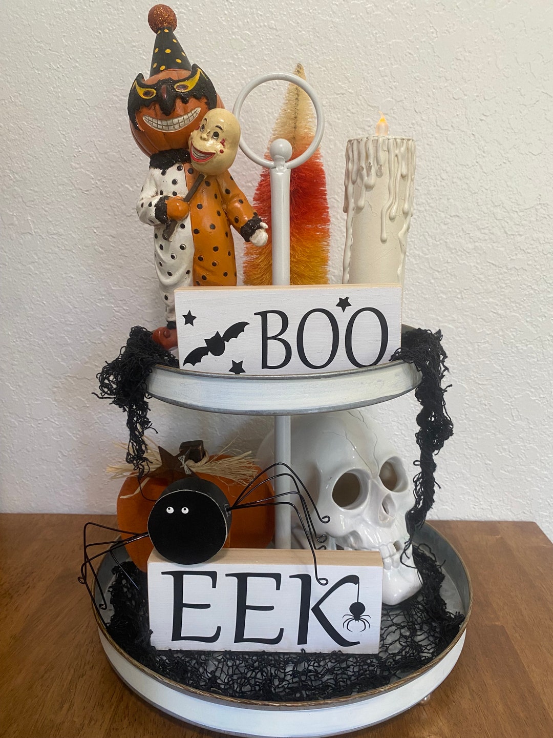 Boo Halloween Sign / Eek Halloween Sign / Halloween Decor / Fall Decor ...
