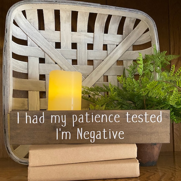 Patience Sign - Etsy
