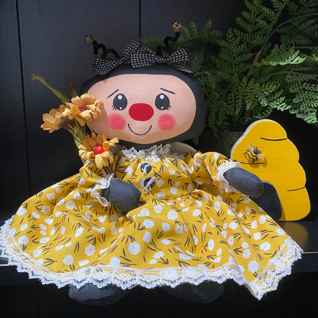 Decorative Handmade Doll / Bee / Bee Decor / Rag Doll / Dolls / Bumble ...