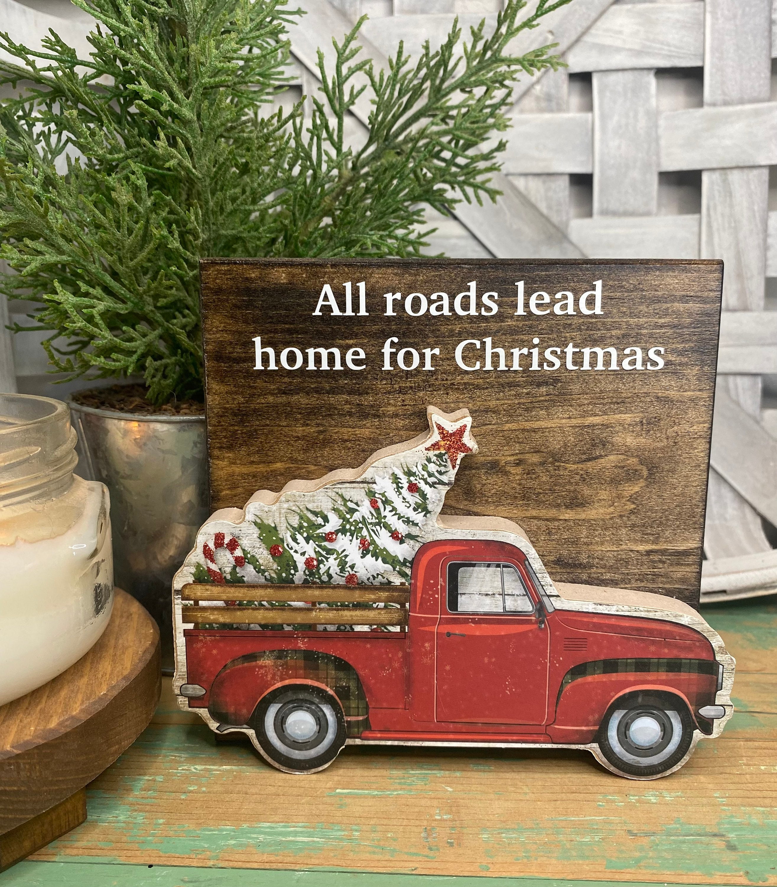 All Roads Lead Home for Christmas Sign / Christmas Decor / - Etsy