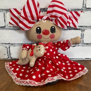 Decorative Handmade Gingerbread Doll / Holiday Dolls / Christmas Decor ...