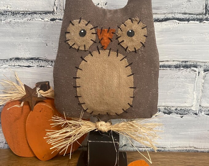 Primitive Owl / Vintage Inspired / Halloween Decor / Fall Decor / Owl ...