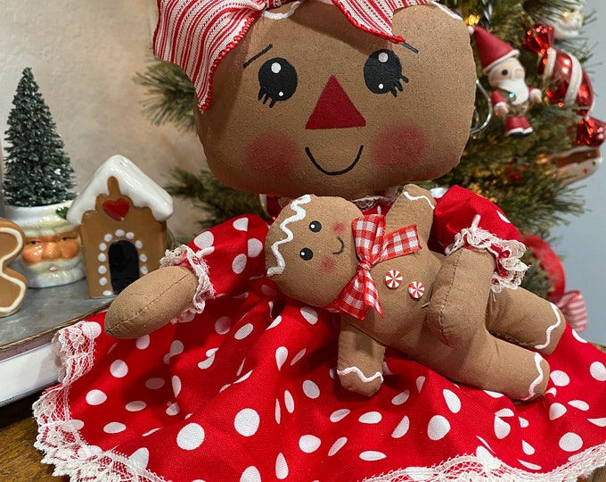 Decorative Handmade Gingerbread Doll / Holiday Dolls / Christmas Decor ...