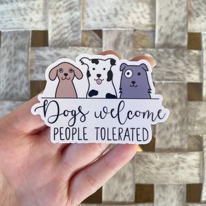 Dog Sticker Set / Water Resistant Vinyl Sticker / Set of 5 Cute Animal ...