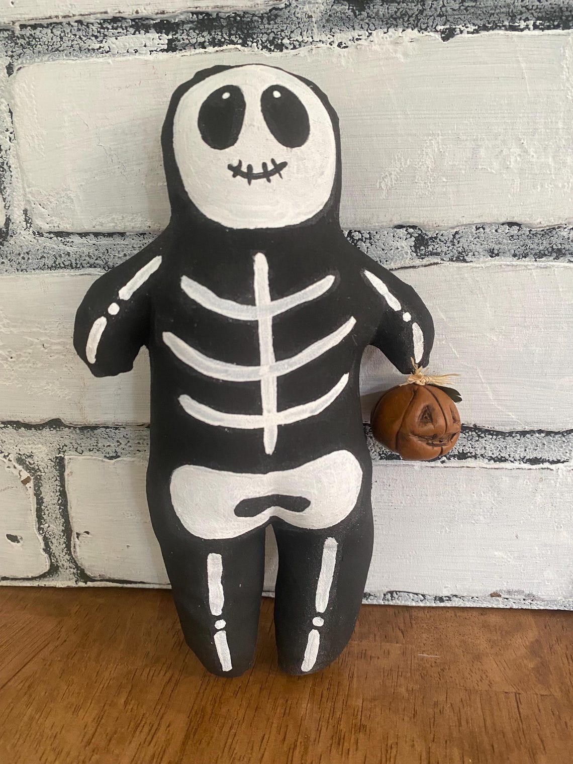 Handmade Primitive Skeleton Doll - Halloween Tiered Tray Decor - Etsy
