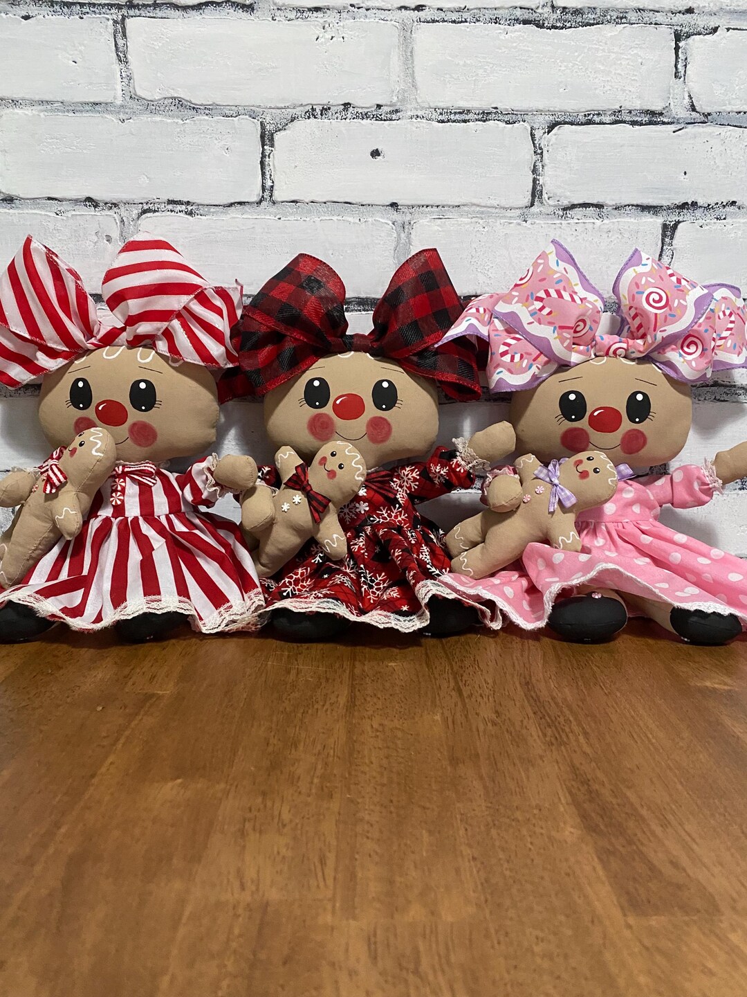 Decorative Handmade Gingerbread Doll / Holiday Dolls / Christmas Decor ...