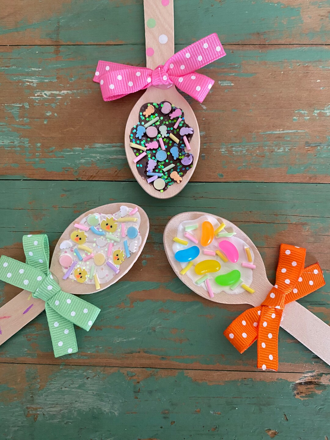 Decorative Easter Spoons / Easter Tiered Tray / Easter Decor / Coffee ...