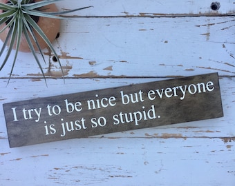 Just Be Nice Sign - Etsy