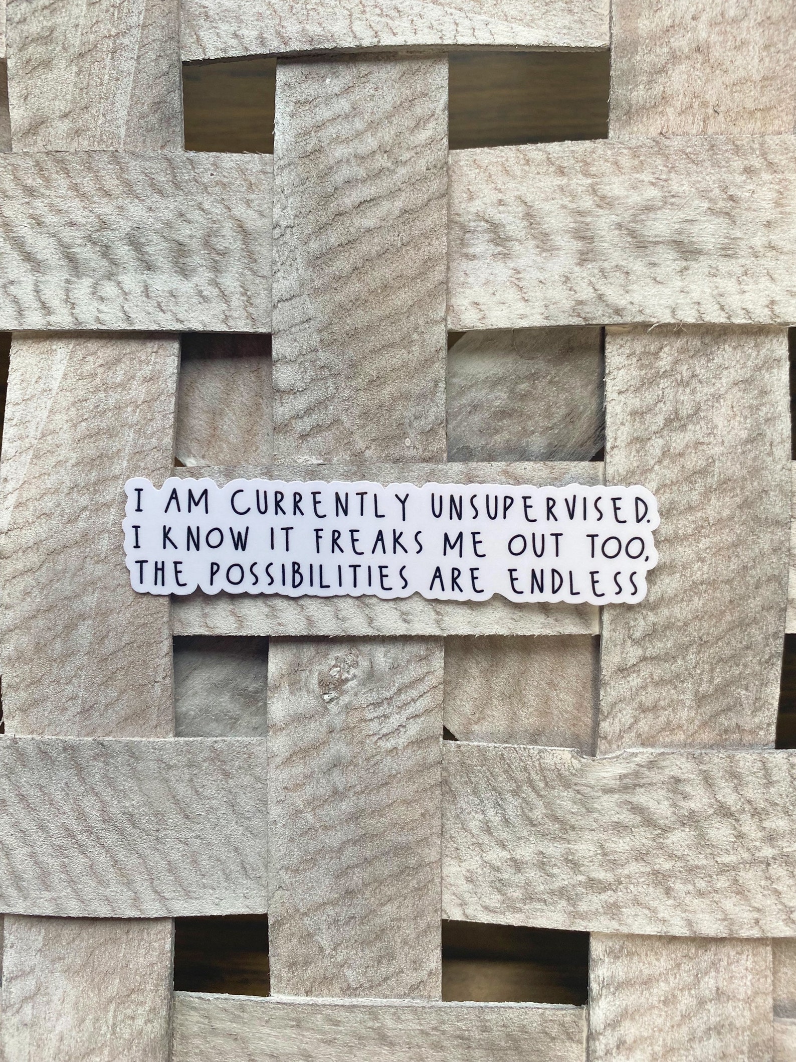 I Am Currently Unsupervised Sticker / Water Resistant Vinyl - Etsy