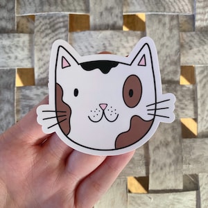 Cat Sticker Set / Water Resistant Vinyl Sticker / Set of 5 Cute Animal ...