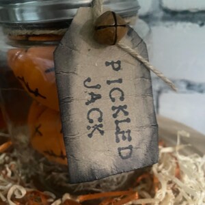 Pickled Jacks Jar / Handmade Halloween Decor / Primitive Halloween ...
