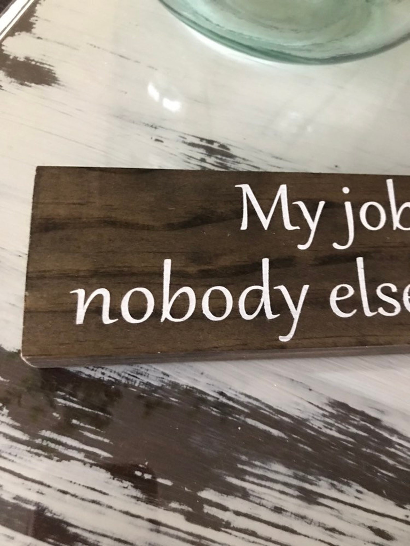 Funny Office Wooden Sign, "my Job is Secure", Desk Decor - Etsy