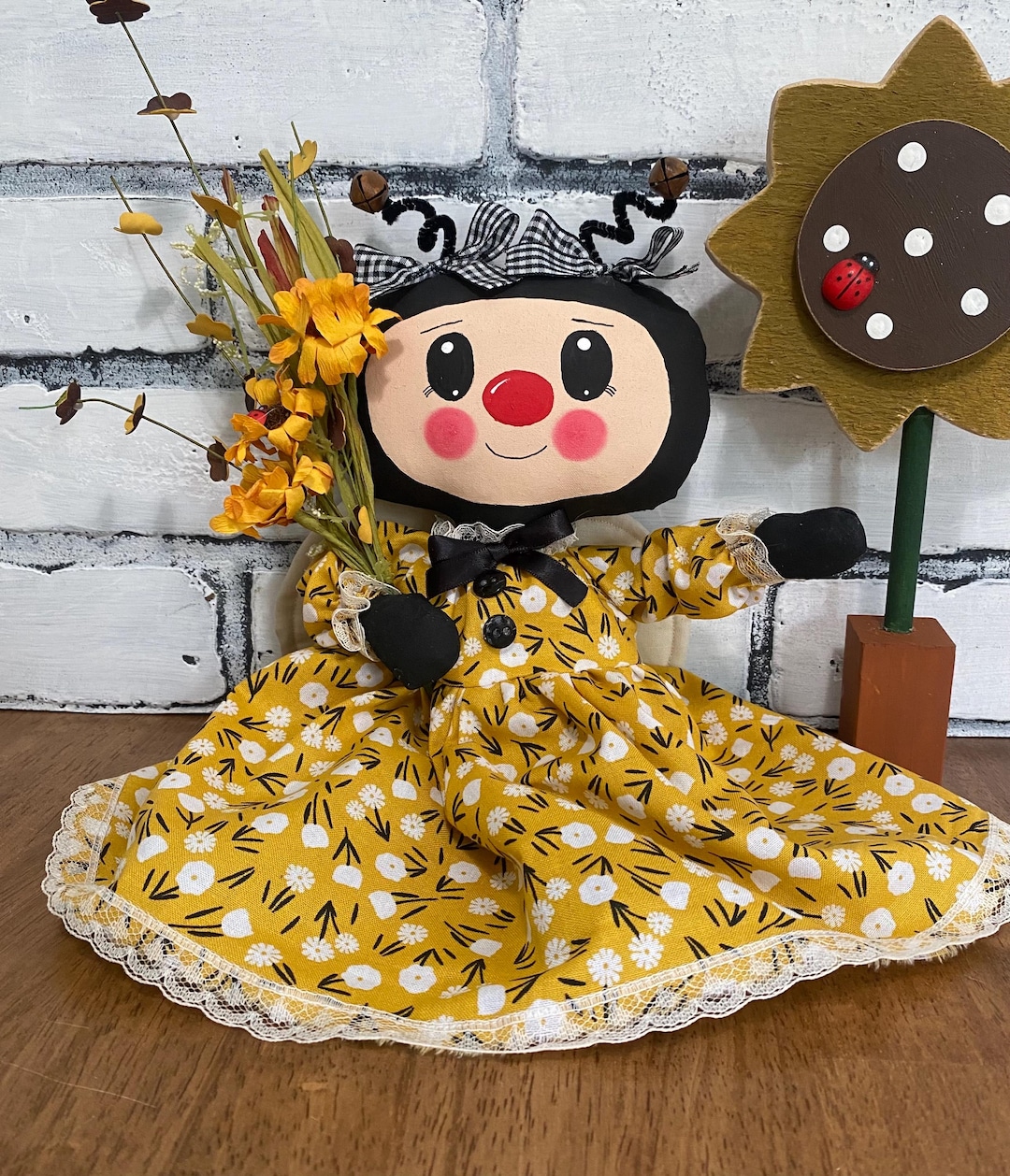 Decorative Handmade Doll / Bee / Bee Decor / Rag Doll / Dolls / Bumble ...