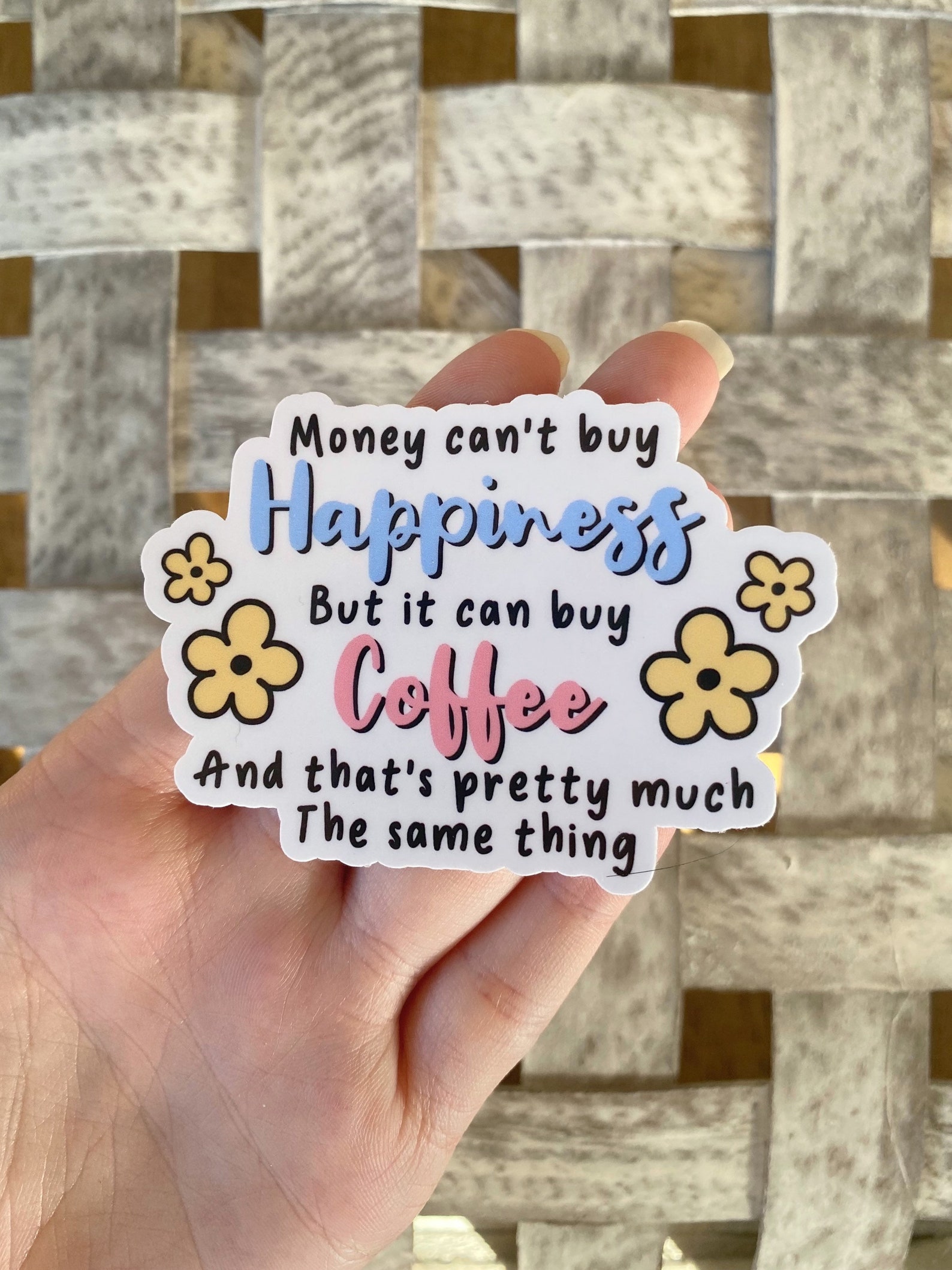 Coffee Sticker Set / Water Resistant Vinyl Sticker / Set of 5 - Etsy