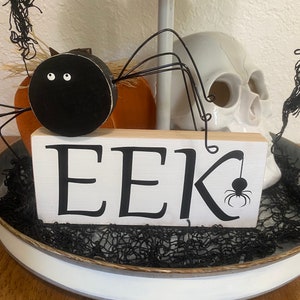 Boo Halloween Sign / Eek Halloween Sign / Halloween Decor / Fall Decor ...