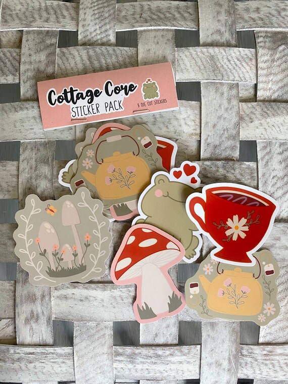 Cottage Core Sticker Set / Water Resistant Vinyl Sticker / Set - Etsy