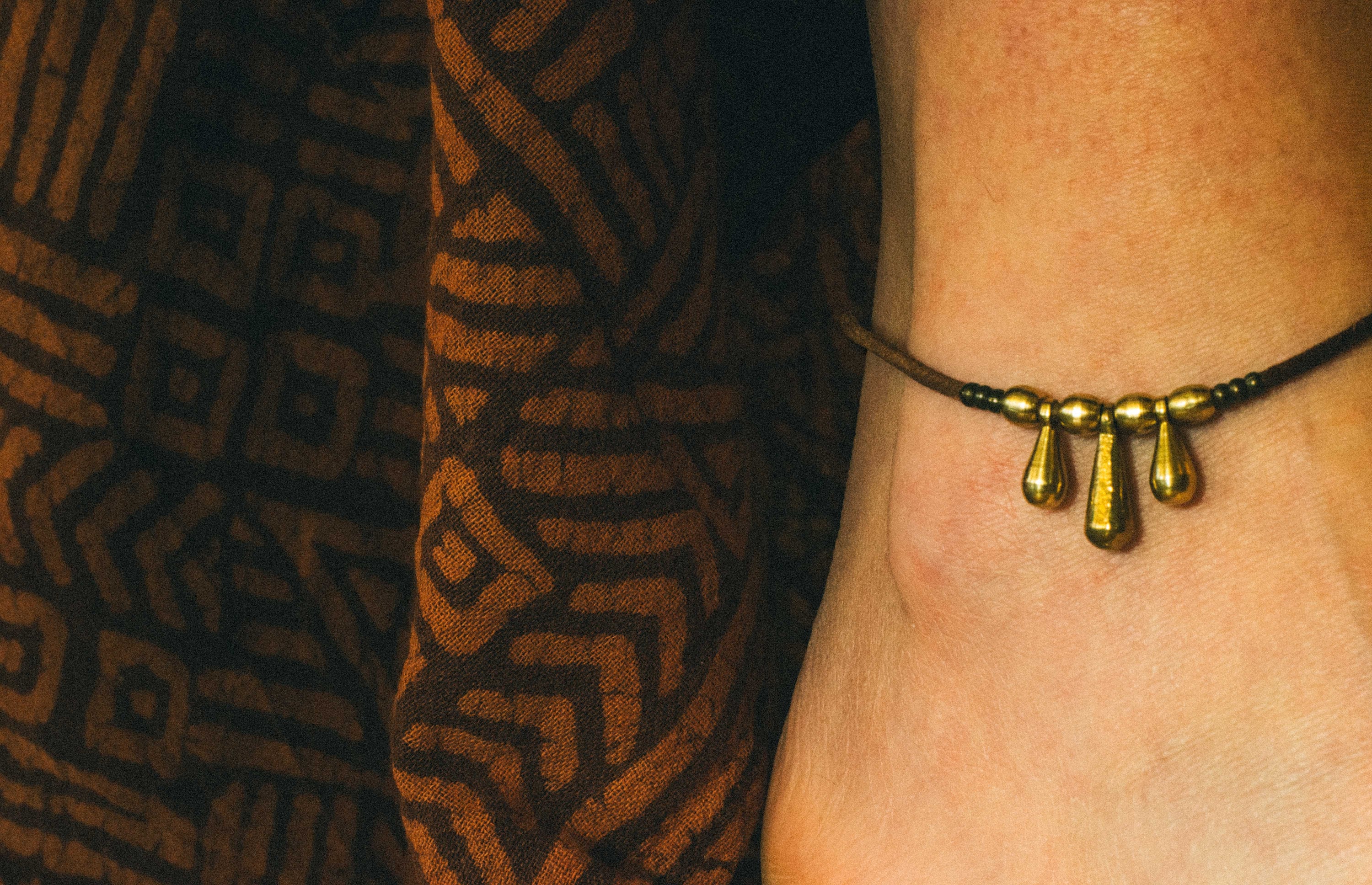 Ethnic Anklets Brass anklets leather anklet tribal anklet | Etsy