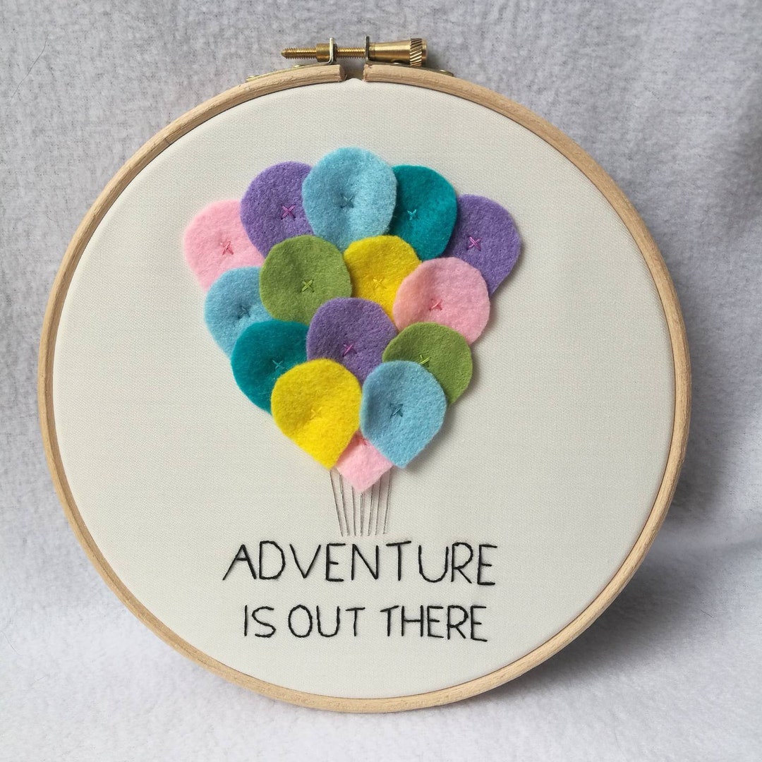 Disney Pixar up Inspired 'adventure is Out There' Embroidery Hoop - Etsy