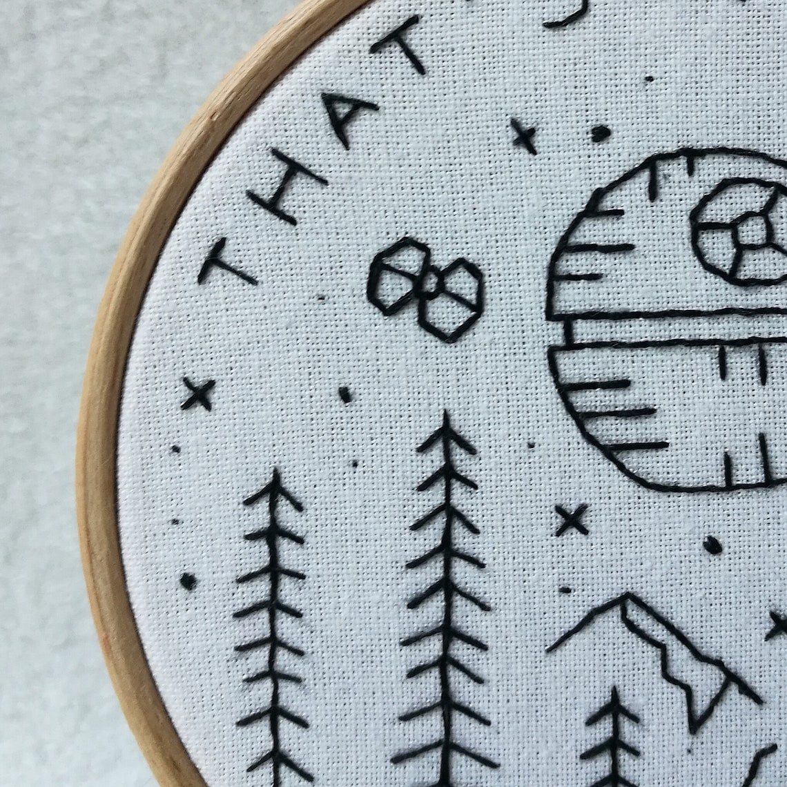 Star Wars Inspired 'that's No Moon' Embroidery | Etsy