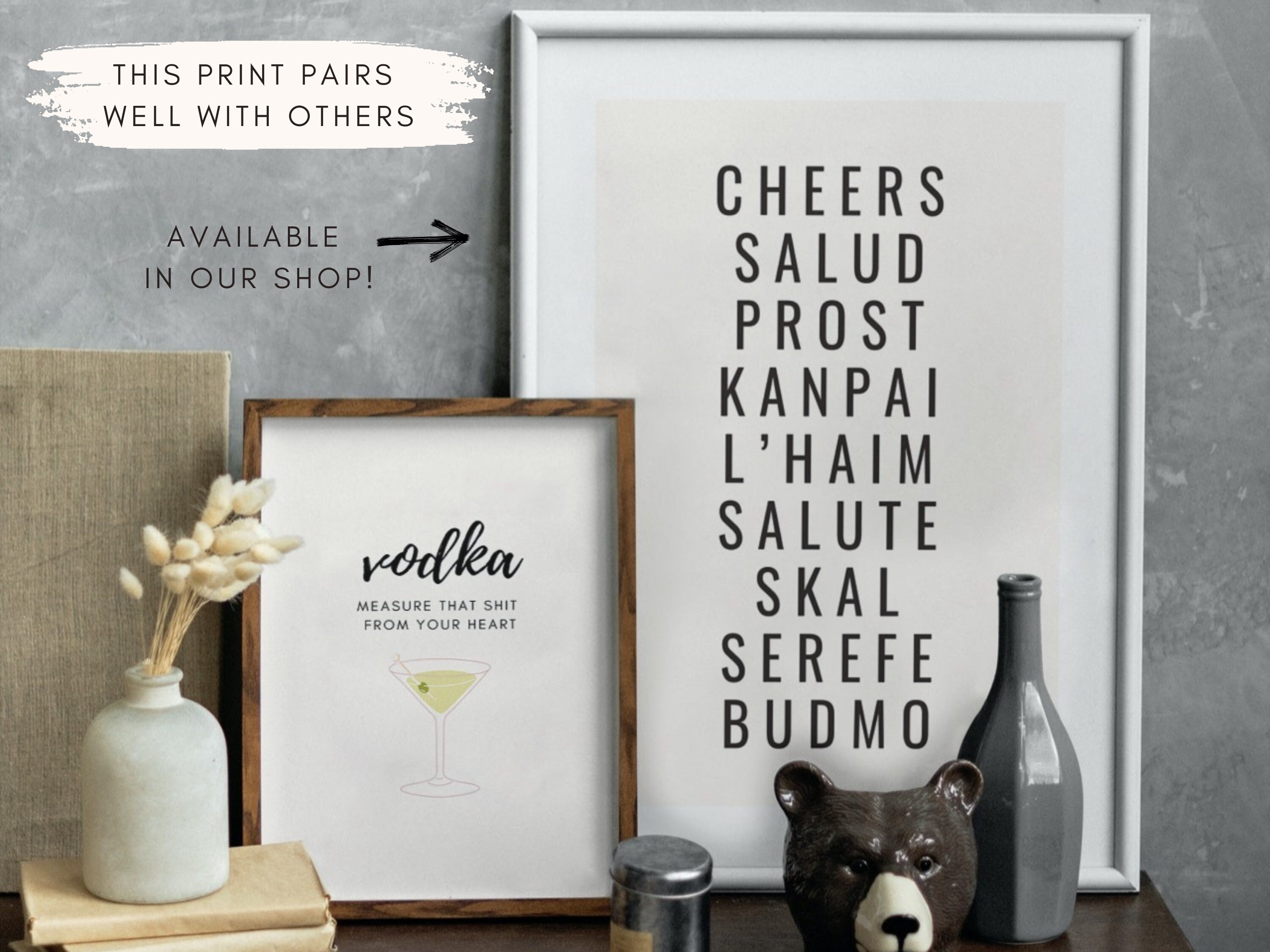 Funny Bar Art | Funny Home Decor | Funny Wall Art | Vodka Wall Art ...