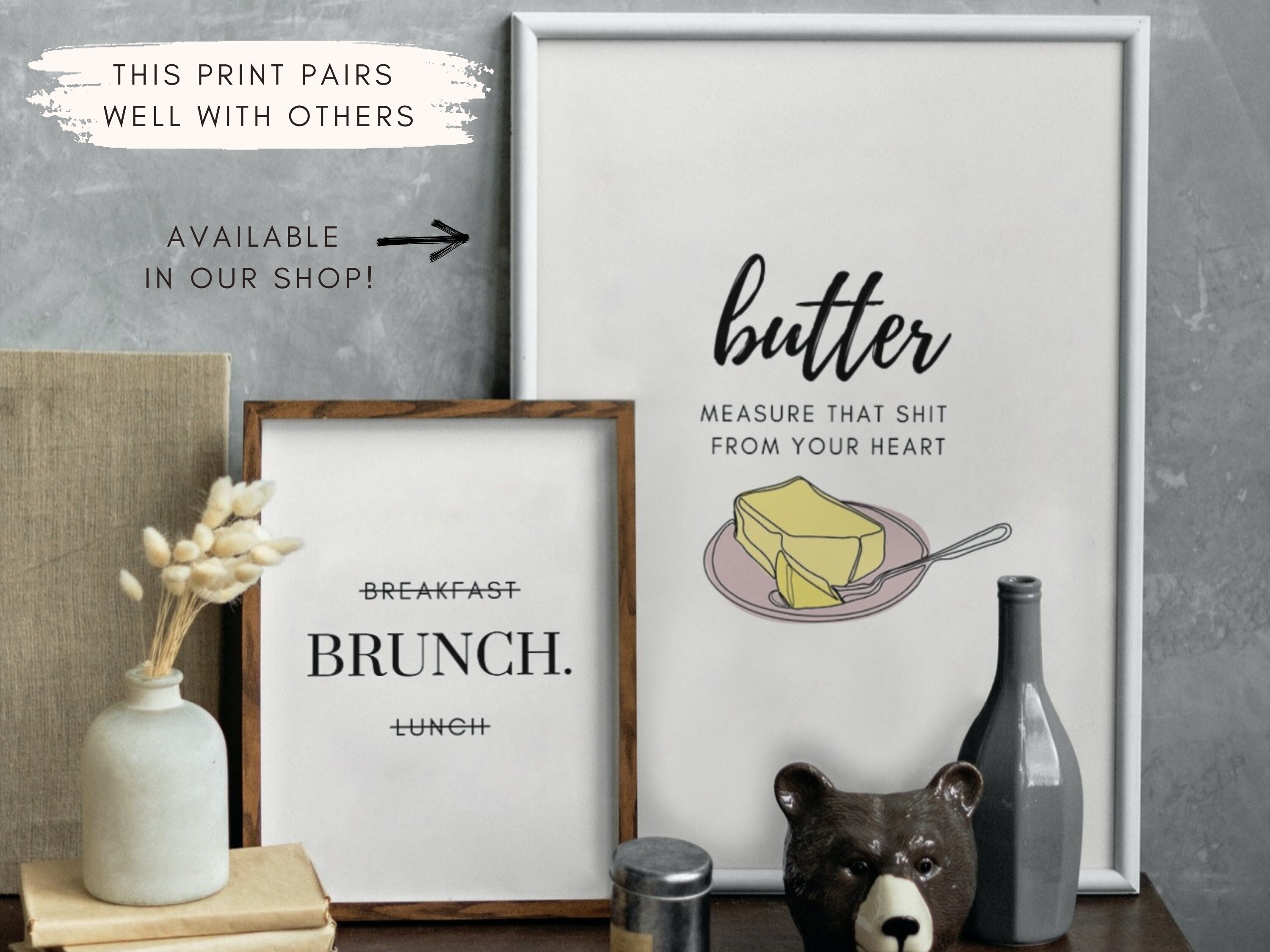 Funny Brunch Poster | Kitchen Decor Png | Funny Wall Decor | Brunch Art ...