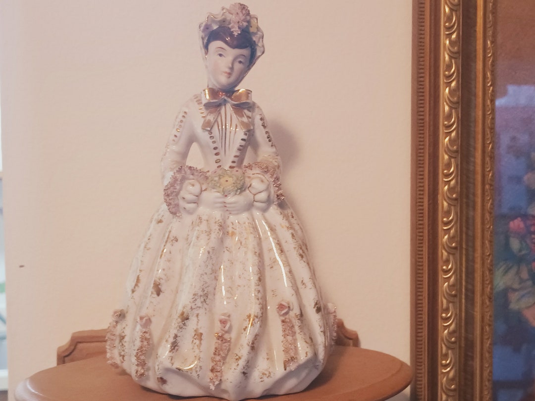 Vintage Lefton Victorian Lady Figurine - Etsy