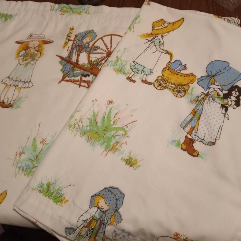 Vintage Holly Hobbie Curtains: Springmaid Kids Nursery Decor - Etsy