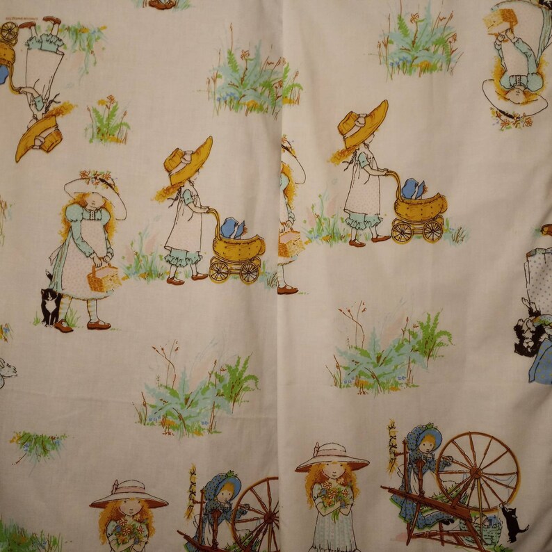 Vintage Holly Hobbie Curtains: Springmaid Kids Nursery Decor - Etsy