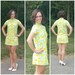 Green and Yellow Micro Mini Dress Size 7 Free Shipping U.S - Etsy