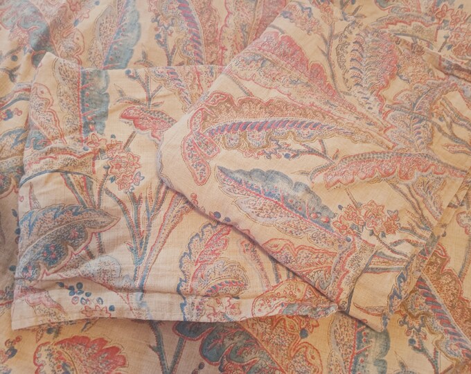 Vintage Retired Ralph Lauren Coco Palm Queen Duvet and Standard ...