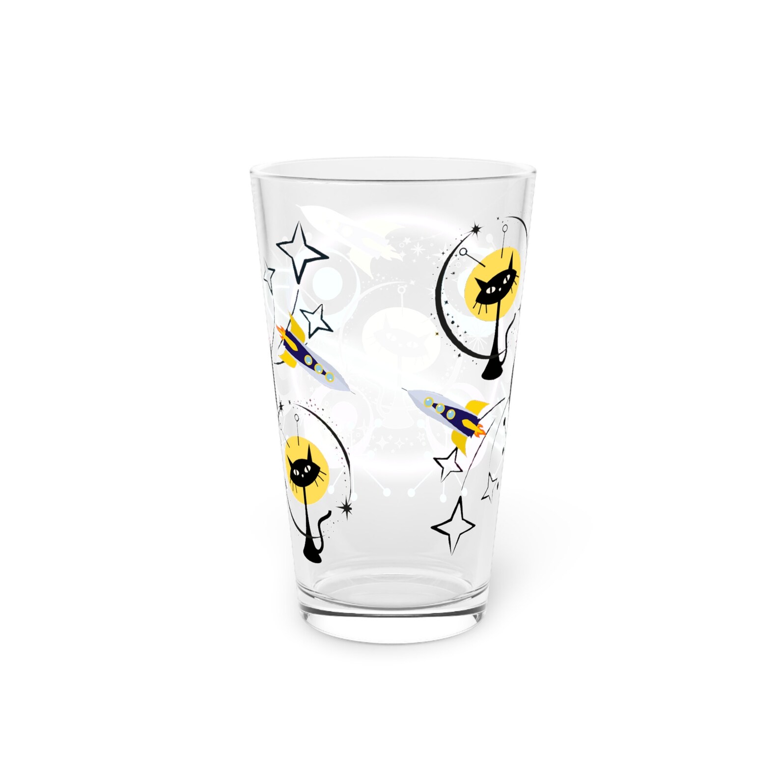 Atomic Cat Kitchen Glasses MCM Drinkware Barware Vintage Juice Tumblers ...