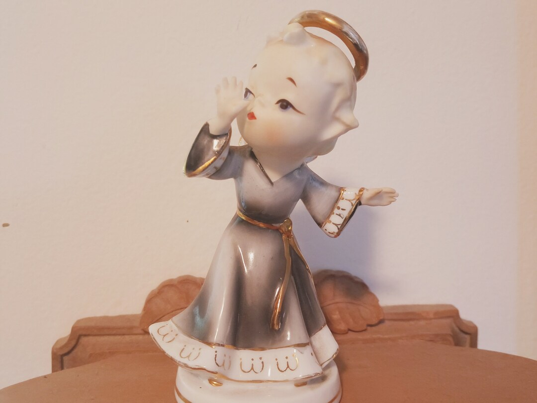 Kitsch Geo Lefton Angel Figurine 1956 Kw10297 Collectables Vintage Mid ...
