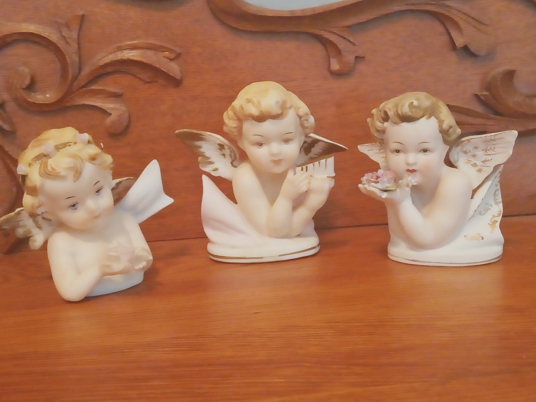 Set of 3 Lefton Angel/cherub Figurines Vintage Figurines Vintage Home ...