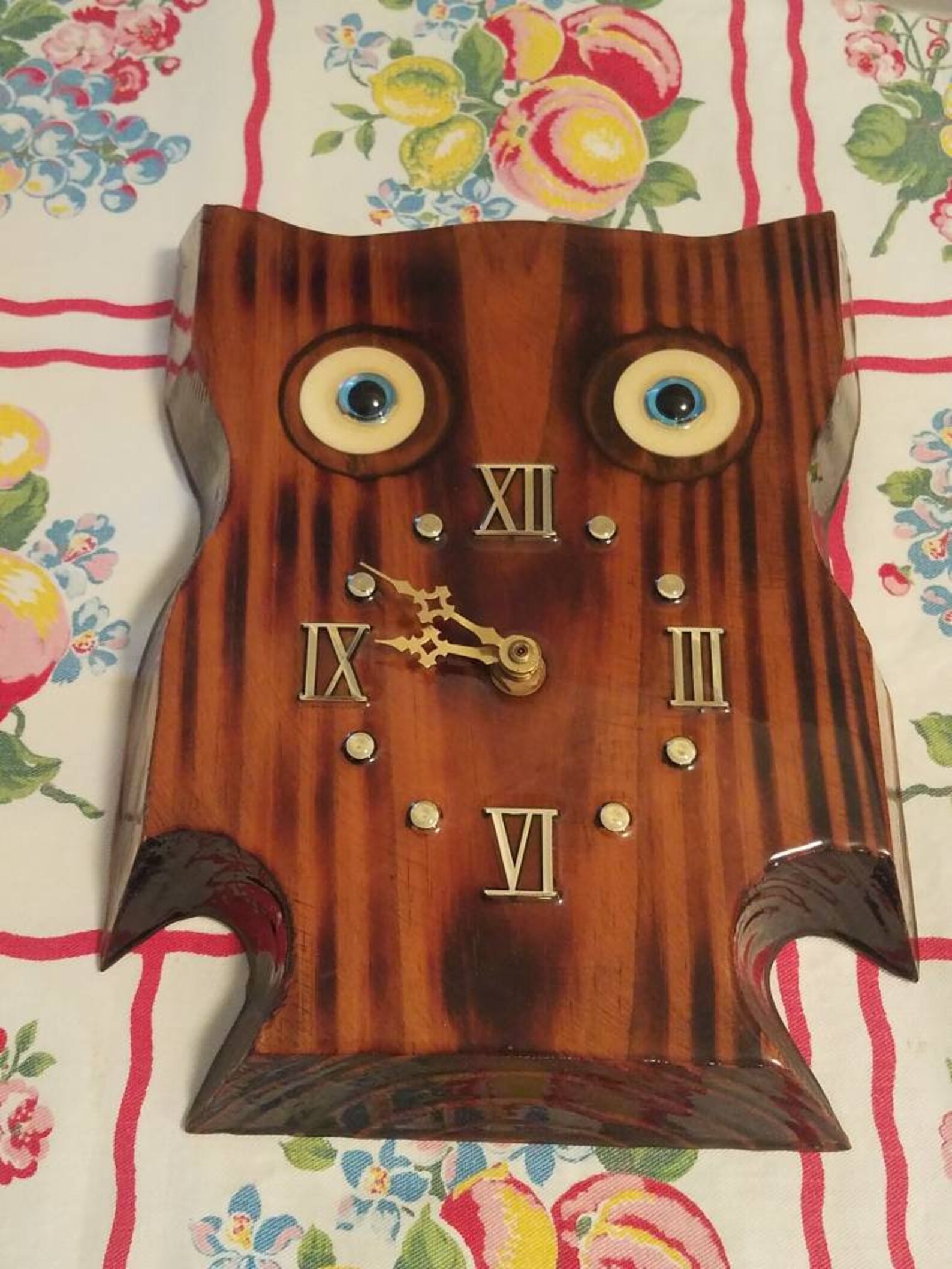 Super Cute Owl Wood Owl Clock Made in Japan Quartz Working | Etsy