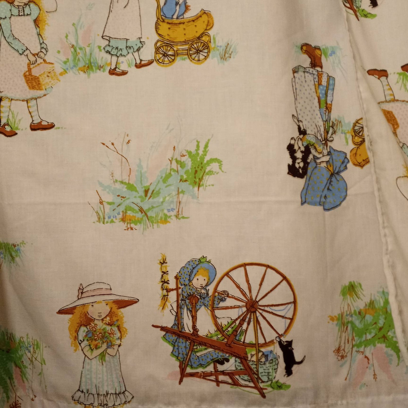 Vintage Holly Hobbie Curtains: Springmaid Kids Nursery Decor - Etsy