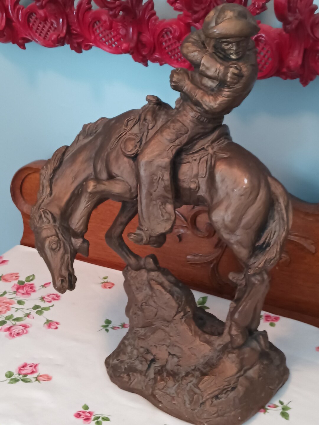 Austin Productions 1970s Cowboy O the Rattler Sculpture Horse Lovers - Etsy