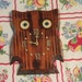 Super Cute Owl Wood Owl Clock Made in Japan Quartz Working Kitsch Wall ...