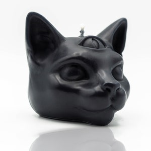 MYSTICAL CAT CANDLE - Large or Small, Black Cat, Magical Cat, Cat Lover ...