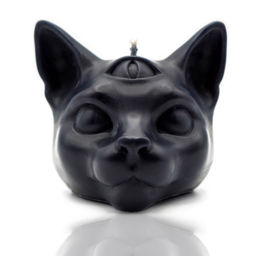 MYSTICAL CAT CANDLE - Large or Small, Black Cat, Magical Cat, Cat Lover ...