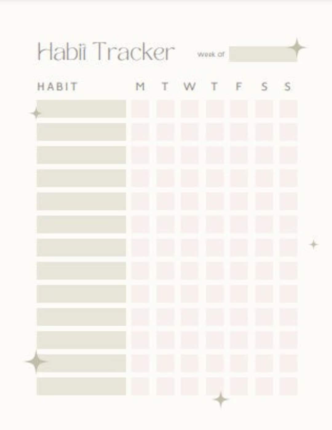 Master Your Habits: Printable Digital Habit Tracker for Success - Etsy