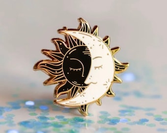 Moon Enamel Pin - Etsy