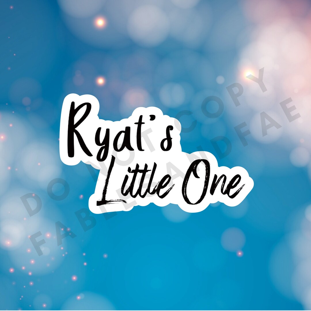 Ryat's Little One.. Book Water Resistant Sticker for - Etsy