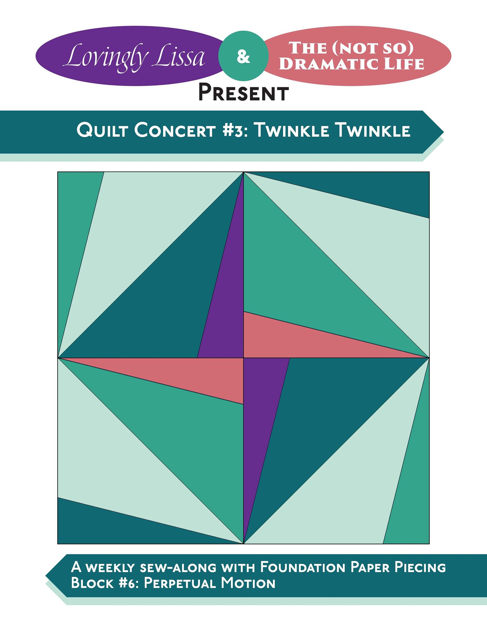 Block 6: Perpetual Motion, Block Pattern for Quilt Concert 2023 ...